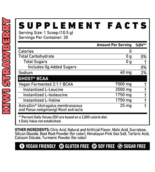 Ghost BCAA - Premium BCAA formula Superior Muscle Recovery