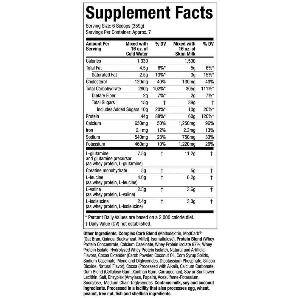 Muscletech 100% Mass Gainer 5Lb - Powerful Mass Gainer